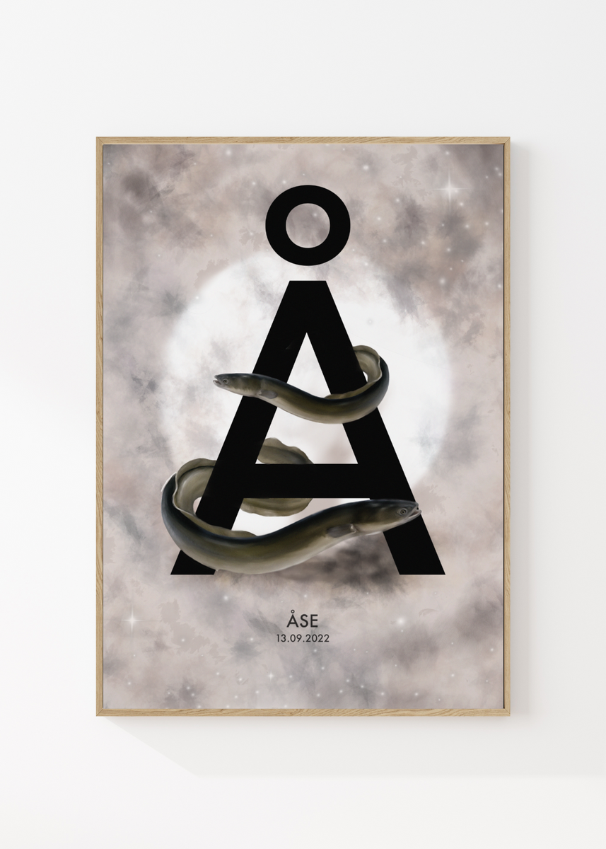 Bokstaven Å - Personlig plakat – Linn Wold
