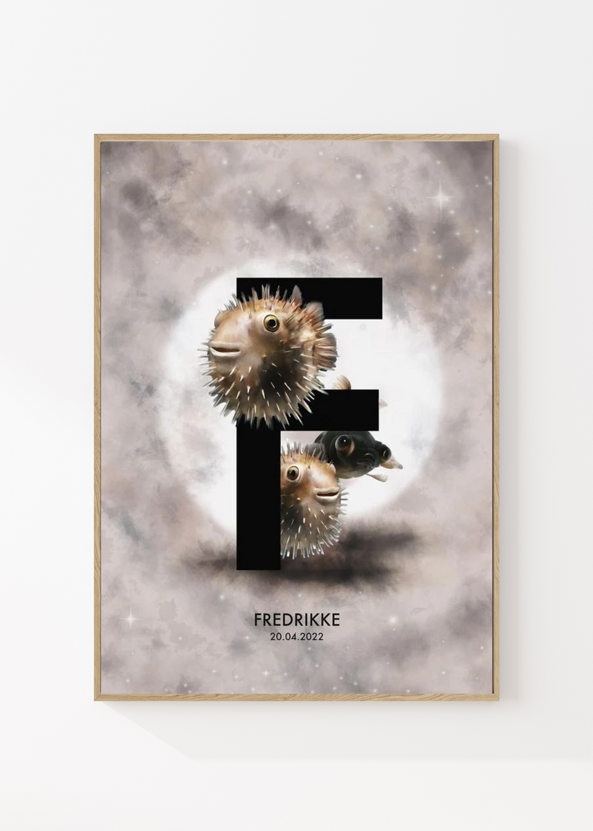 Bokstaven F - Personlig plakat – Linn Wold